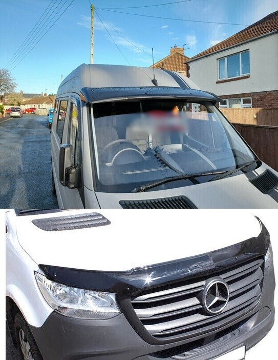 Sun Visor & Bonnet Protector 2 Pcs FITS Mercedes Sprinter W907 2018 ...