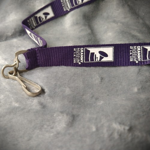 Grammy Museum Lanyard At L.A. Live Artist Event Purple White | eBay