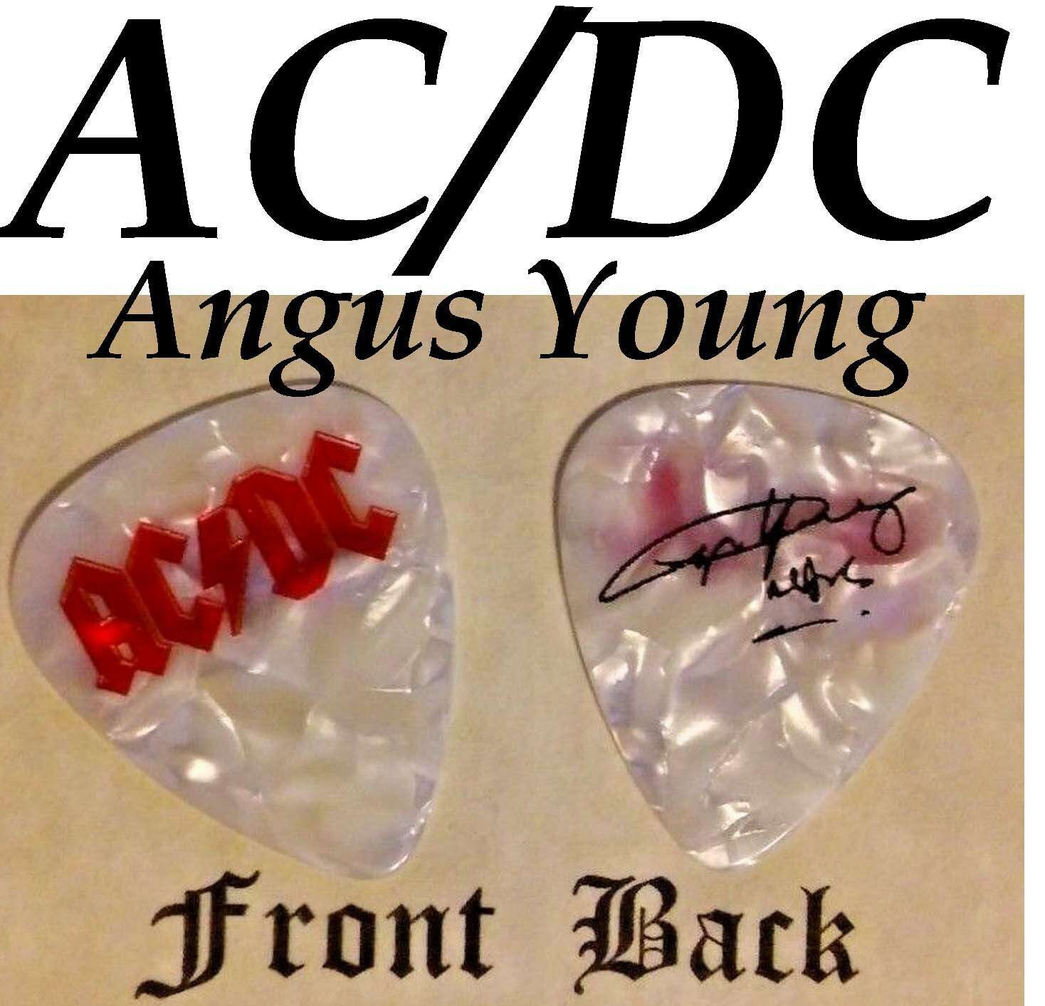 AC/DC band novelty ANGUS signature guitar pick- (BG-A5) | eBay