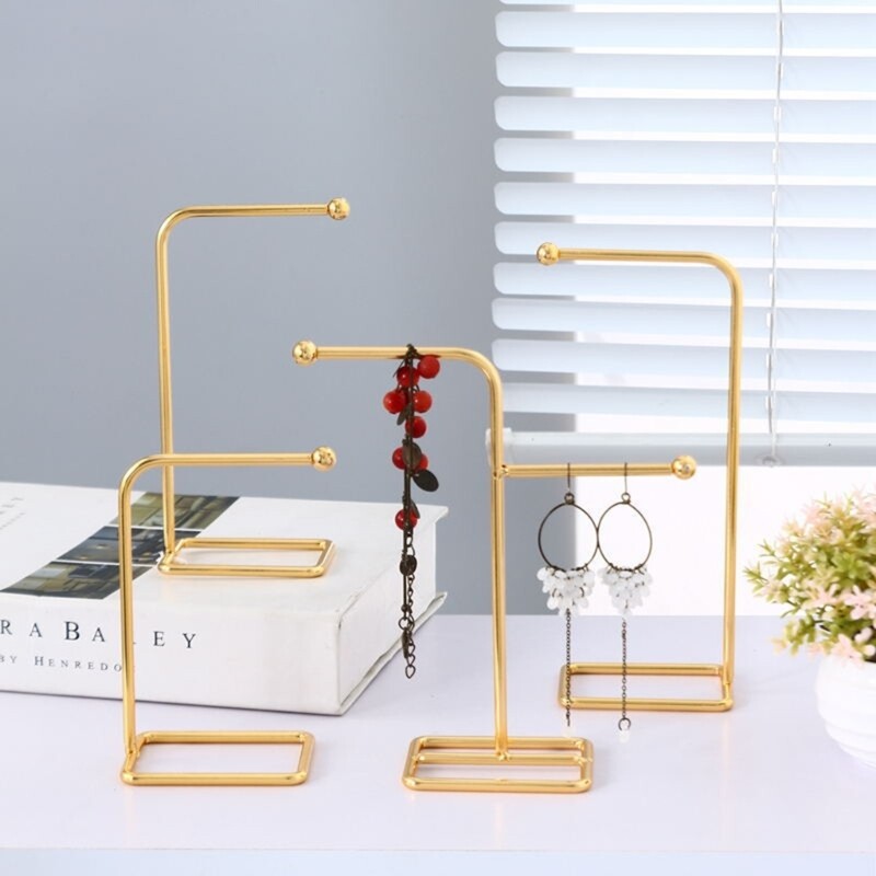 Wrought Iron Earrings Jewelry Organizer Geometric Bracelet Rack Retail ...