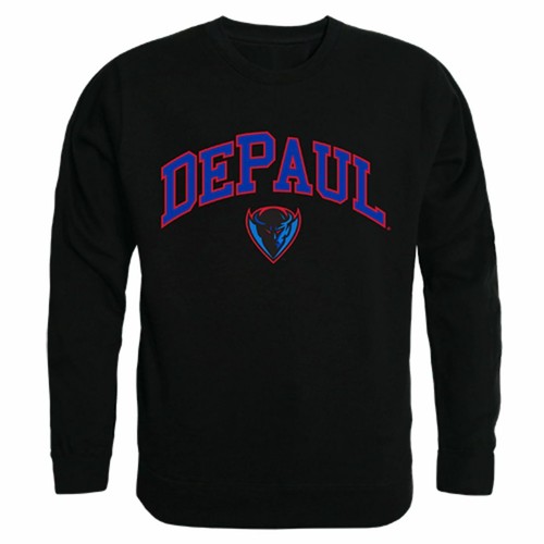 DePaul University Campus Crewneck Pullover Sweatshirt Sweater Black | eBay