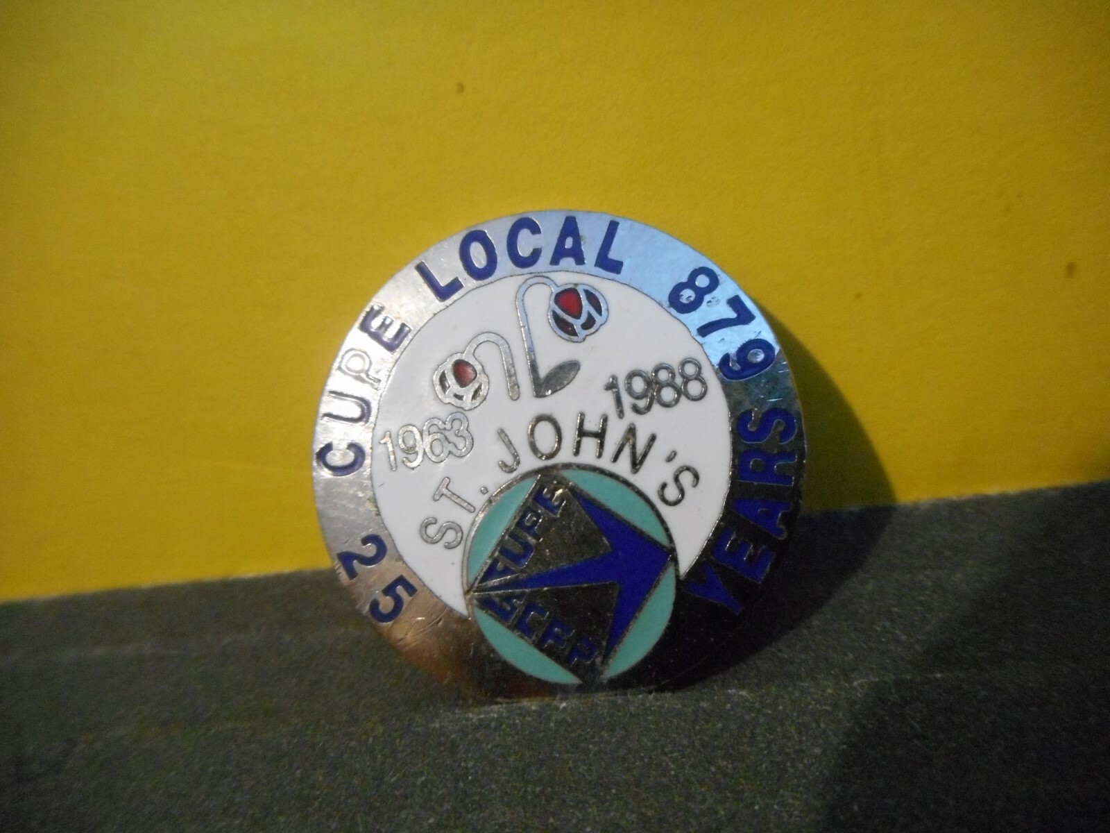 CUPE Local 879,Newfoundland Union Lapel Pin,ST. PATRICK'S MERCY HOME,25 ...