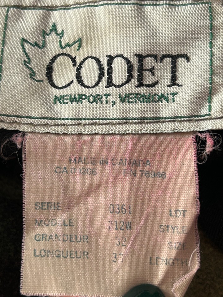 vintage CODET canada made WOOL thick pants 32X33 geen Camo hunting | eBay