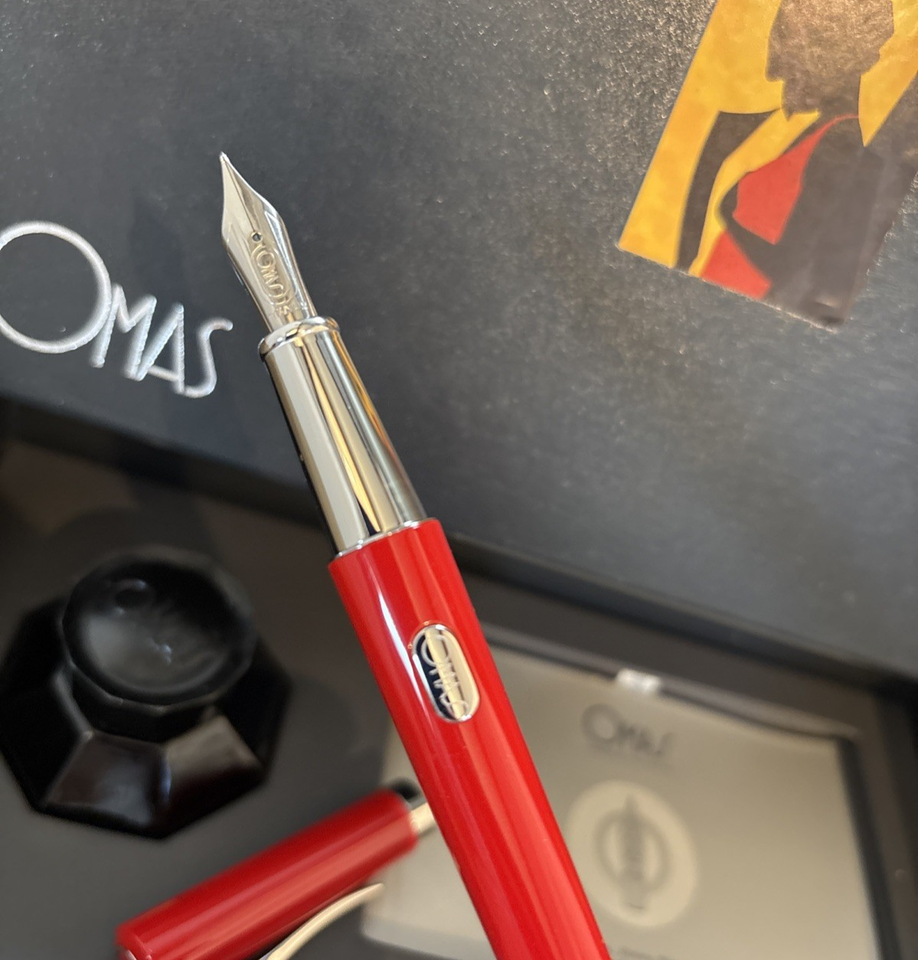 Omas Fountain Pen in Display Box with Ink Well & Papers | eBay