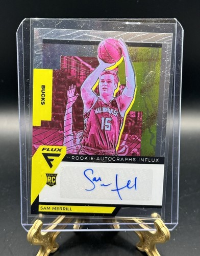 2020-21 Panini Flux Milwrukee Bucks Sam Merrill Rookie Autographs ...