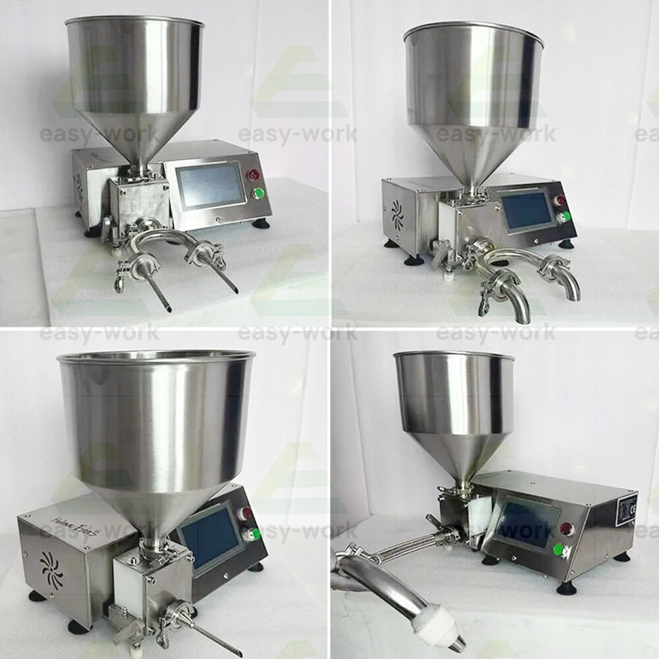 15L Automatic Cream Filling Machine 304 Stainless Puff Jam Filler Cake ...