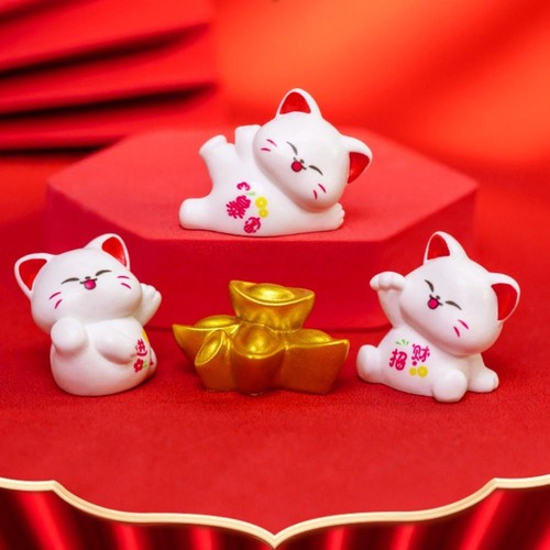 Mini Lucky Cat Car Ornaments Cat Micro Landscape Ornament Garden ...