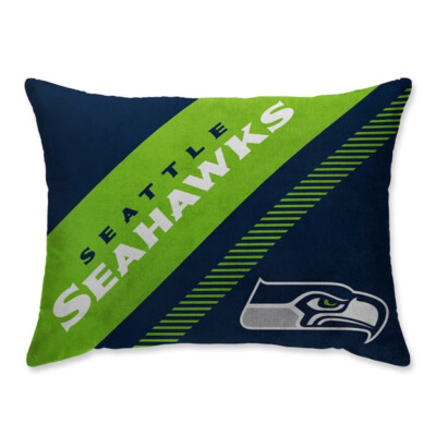 Seattle Seahawks 20"x26" Super Plush Mink Diagonal Bed Pillow - NFL | eBay