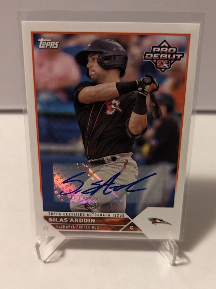 Silas Ardoin 2023 Topps Pro Debut on card auto Baltimore Orioles *new ...
