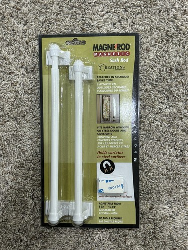 Magne Rod Magnetic Curtain Rods for Metal Appliance Doors Windows 8 3/4 ...