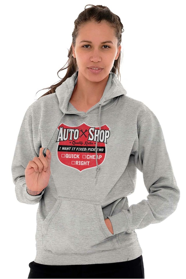 Mechanic Auto Shop Pick Quick Cheap Right Hoodie Hooded Sweatshirt Men ...