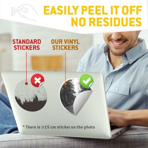 2 x Vinyl Stickers 20cm (bw) - Beautiful Forest Road Car Driving Path ...