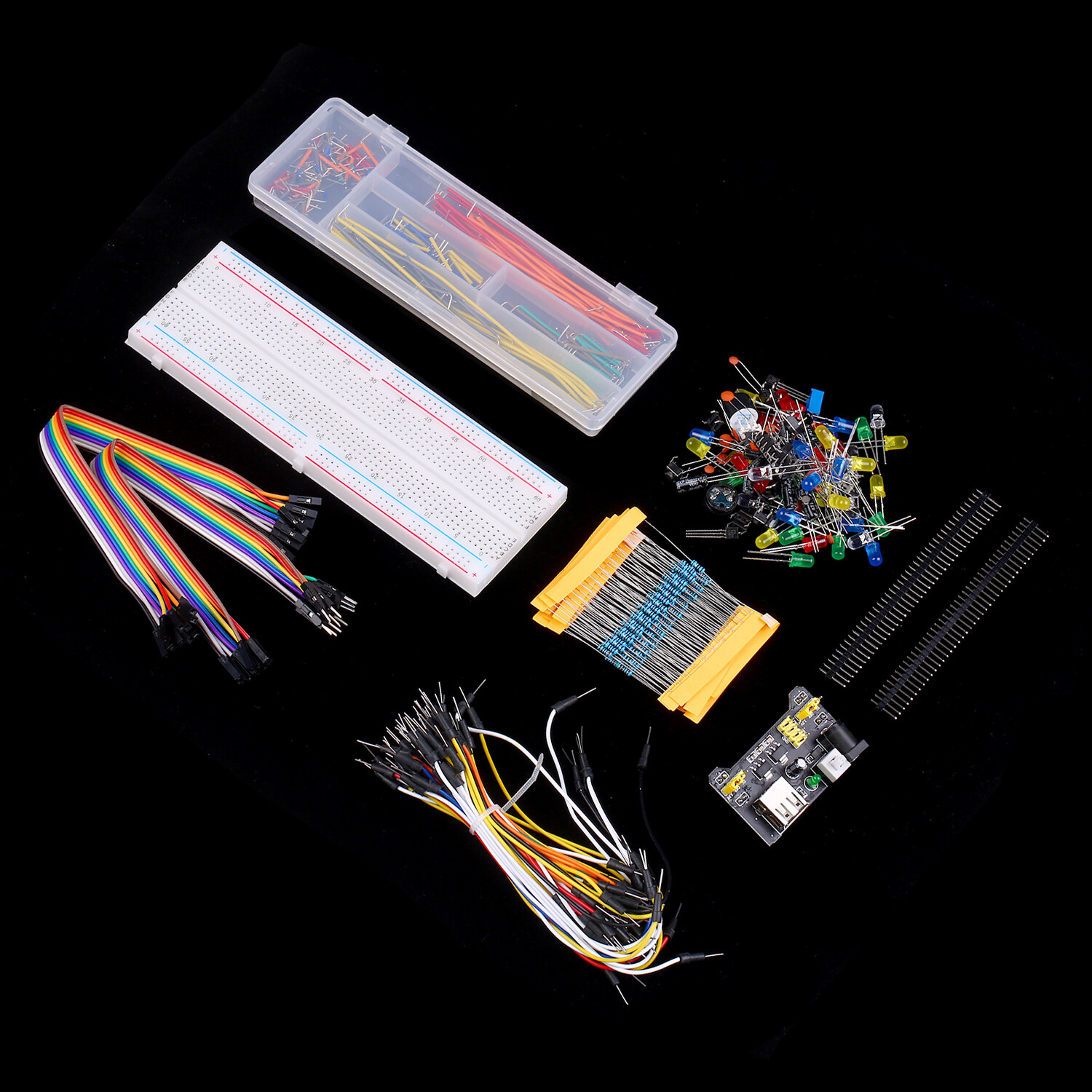 830 Breadboard Set Electronics Component Starter DIY Kit with Box D1F0 ...