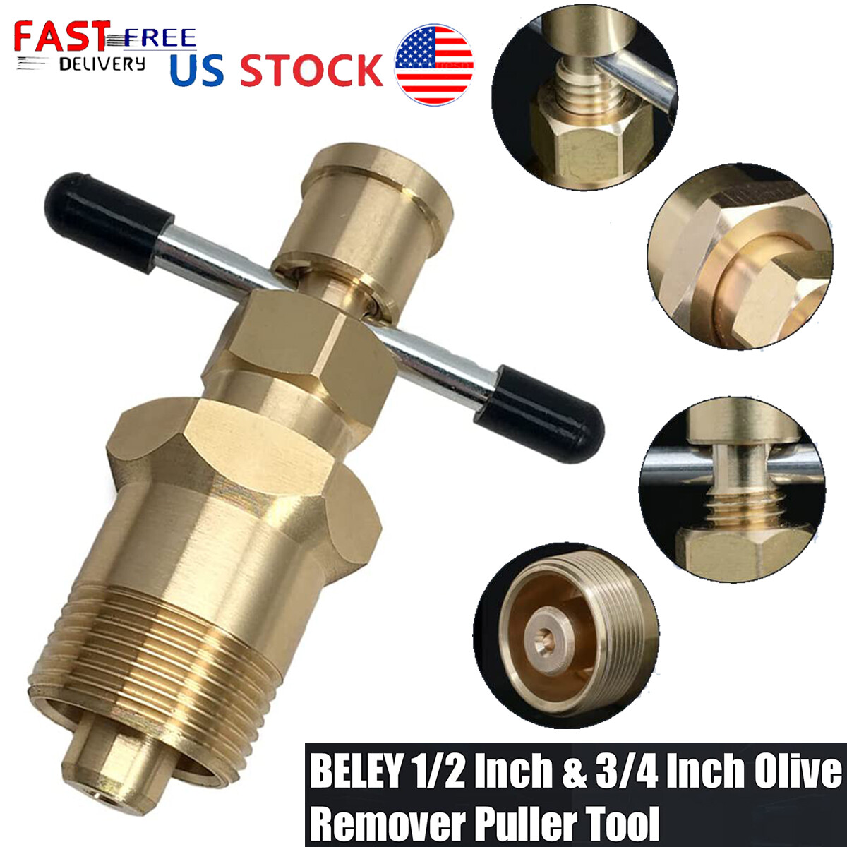 Solid Brass Copper Pipes Fitting 1/2'' & 3/4'' Ferrule Olive Remover ...
