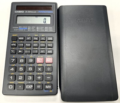 Casio FX-260 SOLAR Fraction Scientific Calculator With Slide Case Works ...