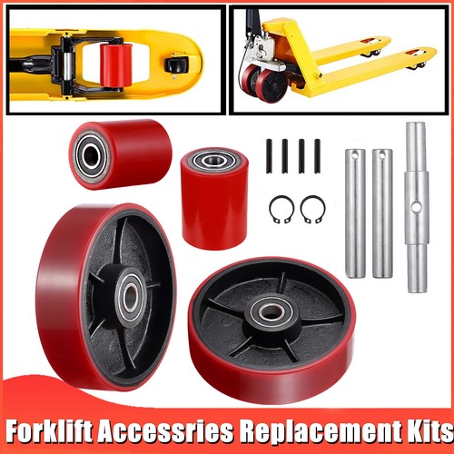 Pallet Jack Lift Truck Steer Load Wheels Replacement Kits Full Set with ...