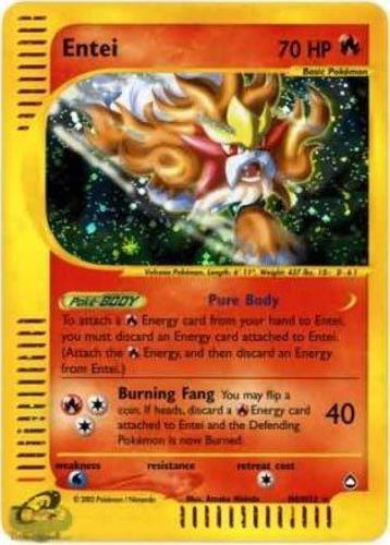 1x Entei - H8/32 - Holo Rare Moderately Played Pokemon G2 - Aquapolis ...