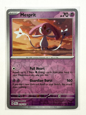 Pokemon TCG Mesprit 079/191 2024 Surging Sparks Reverse Holo Common ...