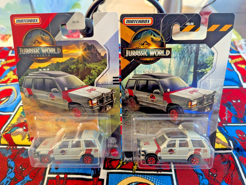2025 Matchbox Jurassic World LOT 2 FORD EXPLORER VARIATION SUPER RARE ...
