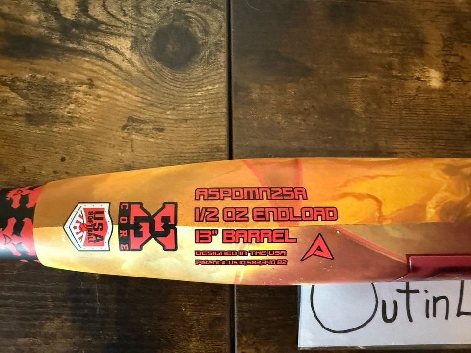 USED - 24oz ANARCHY DEMON XCORE 2 ASA SLOWPITCH SOFTBALL BAT USA END ...