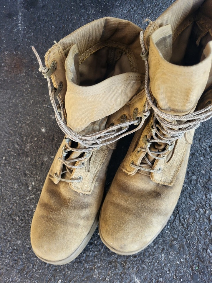 Military Tactical Combat Dessert Tan Suede Boots Men’s Size US 9.5 R | eBay