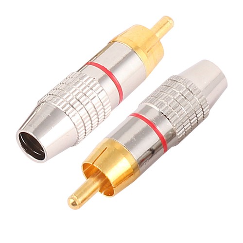 Male RCA 3mm Jack Audio Video Cable Connectors Adapter 4pcs | eBay