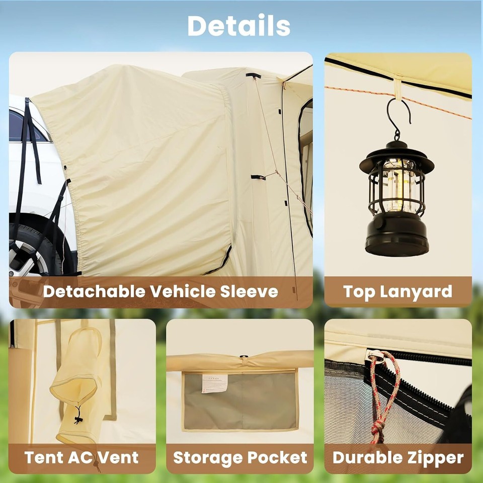 SUNYRISY 6 Person Inflatable Camping Tent, Waterproof PU3000mm Blow Up ...