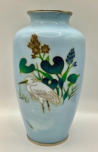Japanese Small Light Blue Cloisonné Enamel Vase Late Showa Period | eBay