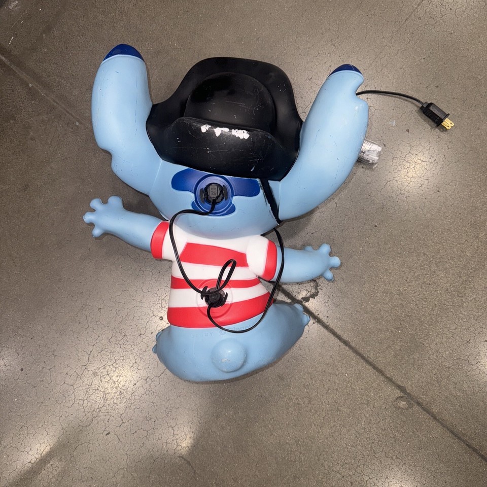 Disney Stitch Pirate Halloween 18" Blow Mold Light Up Decor 2 DAY ...