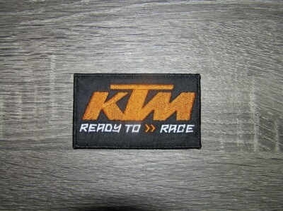 KTM Racing Black & Orange Embroidered Iron On Patch 3.5" x 2.25" | eBay