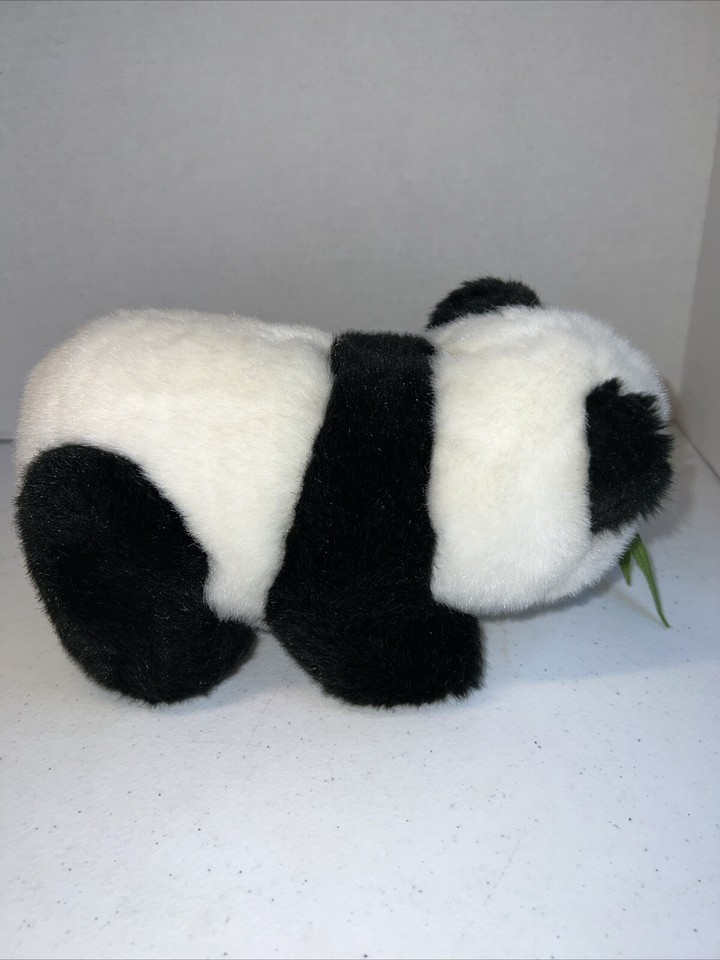 Aurora Giant Panda Bear Cub With Bamboo Leaves Plush Stuffed Animal 10 ...