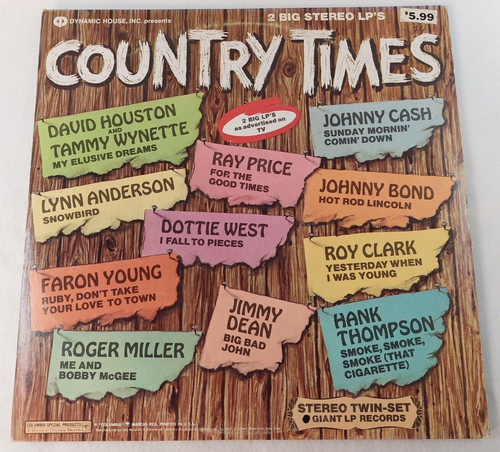 Country Times Various Artists 1973 Vinyl LP ONLY 1 Record 13 Songs ...
