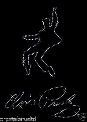 Elvis Presley Toes + Signature iron on Rhinestone Diamante Applique ...