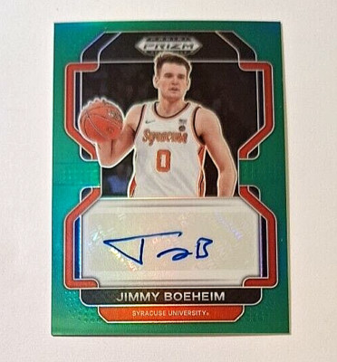 2022 Prizm Draft Sensational SignaturesGreen Prizm #JIM Jimmy Boeheim ...