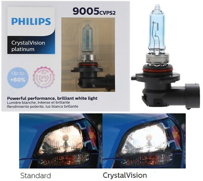 Philips Crystal Vision Platinum 9005 65W Two Bulbs Head Light High Beam ...