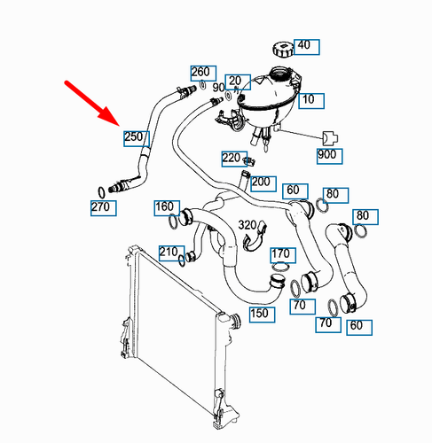 Mercedes-Benz GLK-CLASS X204 Vent Hose A2045013025 New Original | eBay
