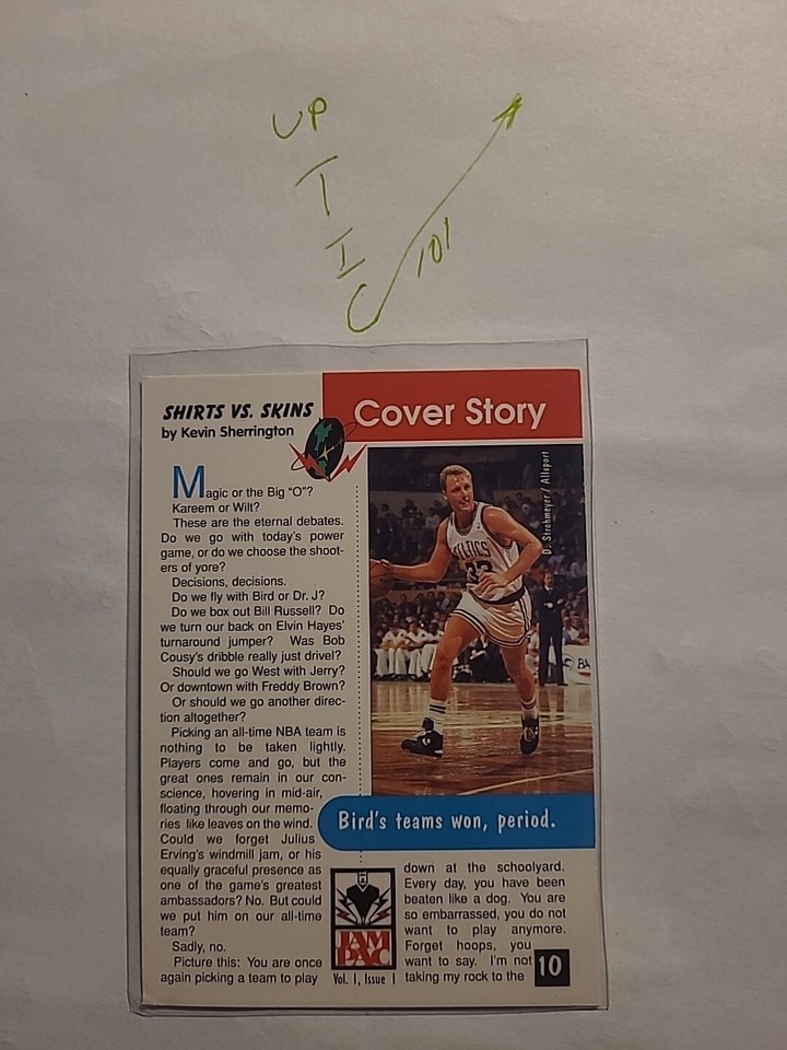 1995 Jam Pac Magazine Michael Jordan Larry Bird #9-10 | eBay