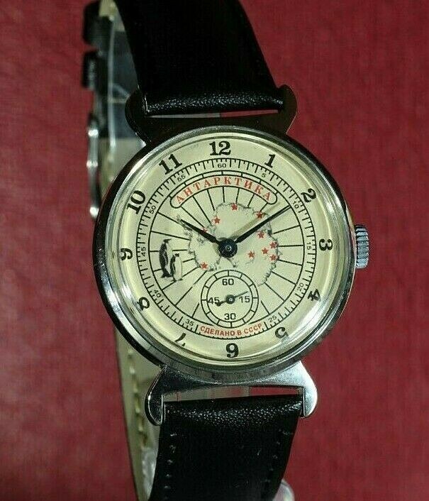 Armbanduhr Uhr POBEDA ZIM ANTARCTIC EXPEDITION POLAR POLE Vintage UdSSR ...