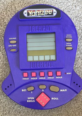Mikohn Yahtzee Jackpot Handheld Electronic Game Purple 1999 | eBay