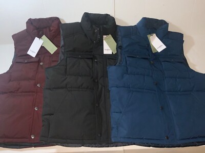 Goodfellow & Co Men's PUFFER VEST jacket coat BLACK BURGUNDY or BLUE 5 ...