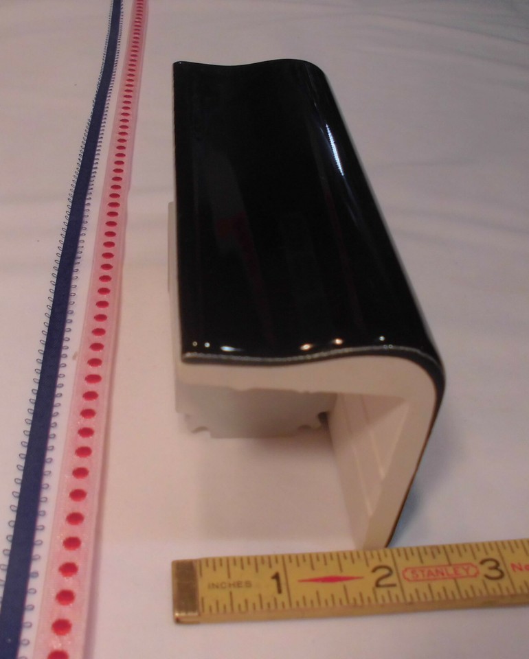 1 pc. Gloss Black: V-Cap Ceramic Trim Tile: Counter-Top Edging: Sink ...