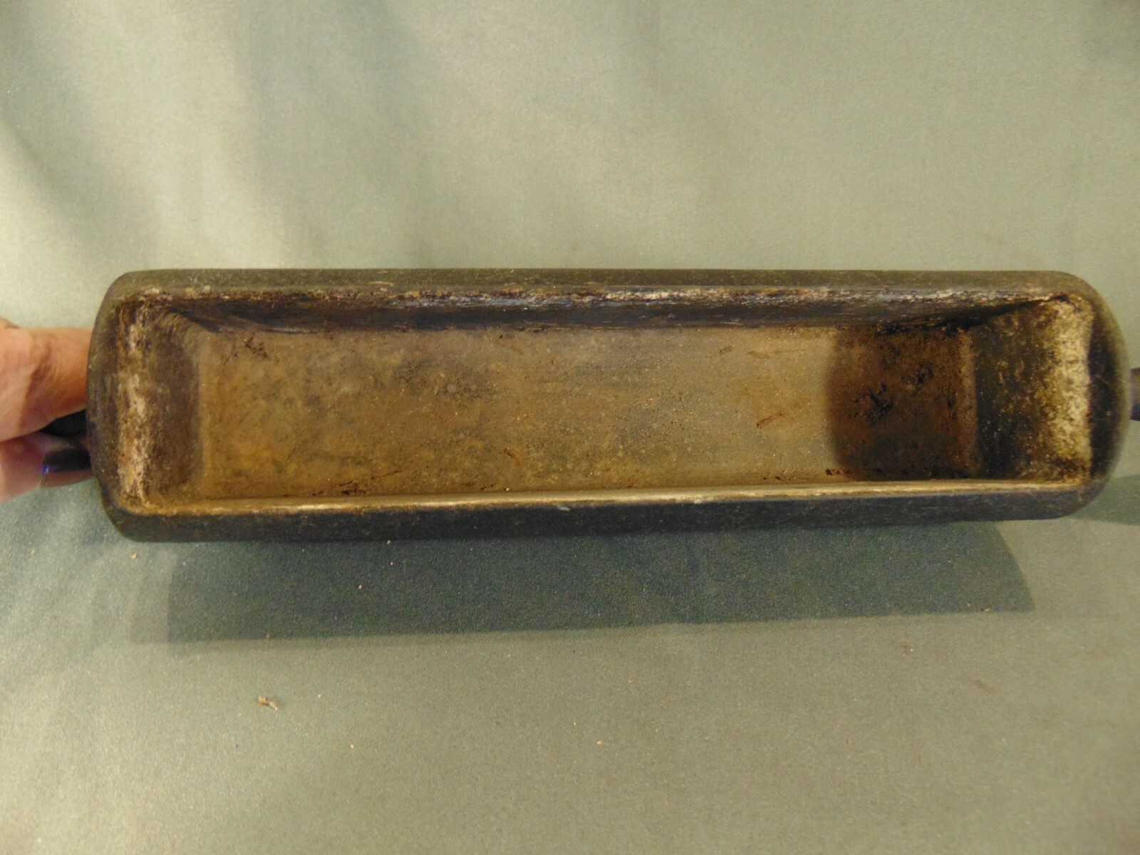 Black cast iron rolling pin mini herb garden kitchen decor 15" long ...