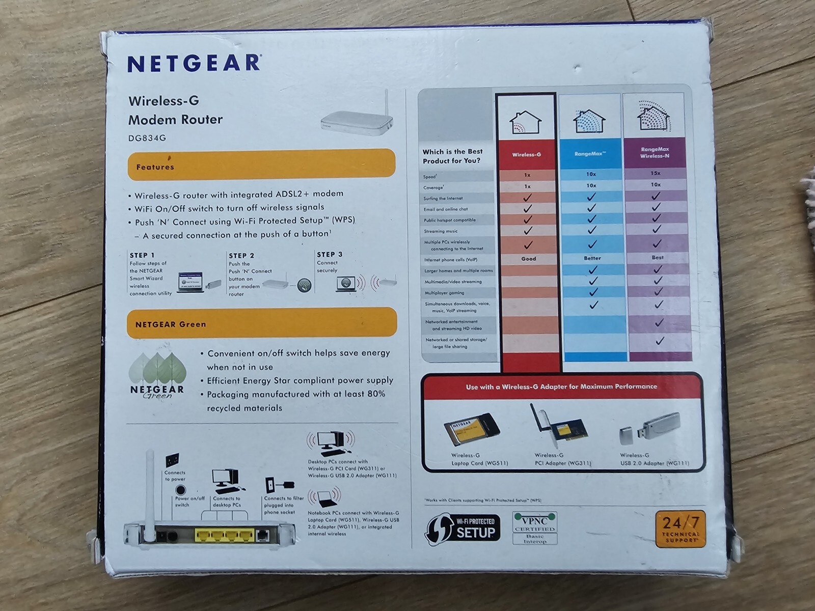 NETGEAR DG834G 54 Mbps 10Mbps Wireless G Router (DG834Gv5) for sale ...