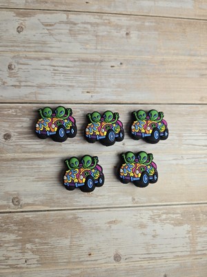 5 Pcs Of Lisa Frank Style Alien Silicone Focal Beads For DIY | eBay