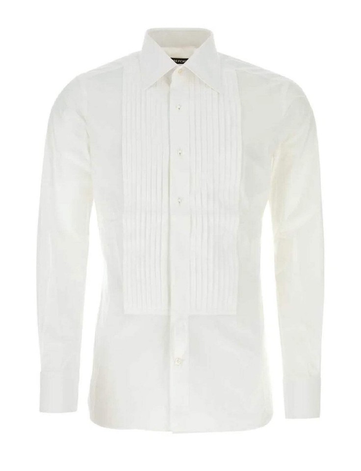 Tom Ford Men’s White 100% Cotton Tuxedo Button Down | eBay
