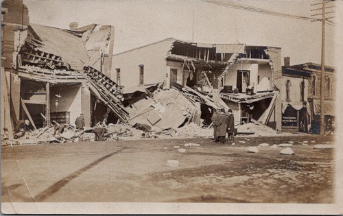 1908, Flood Damage, Street View, ALBION, Michigan Real Photo Postcard ...