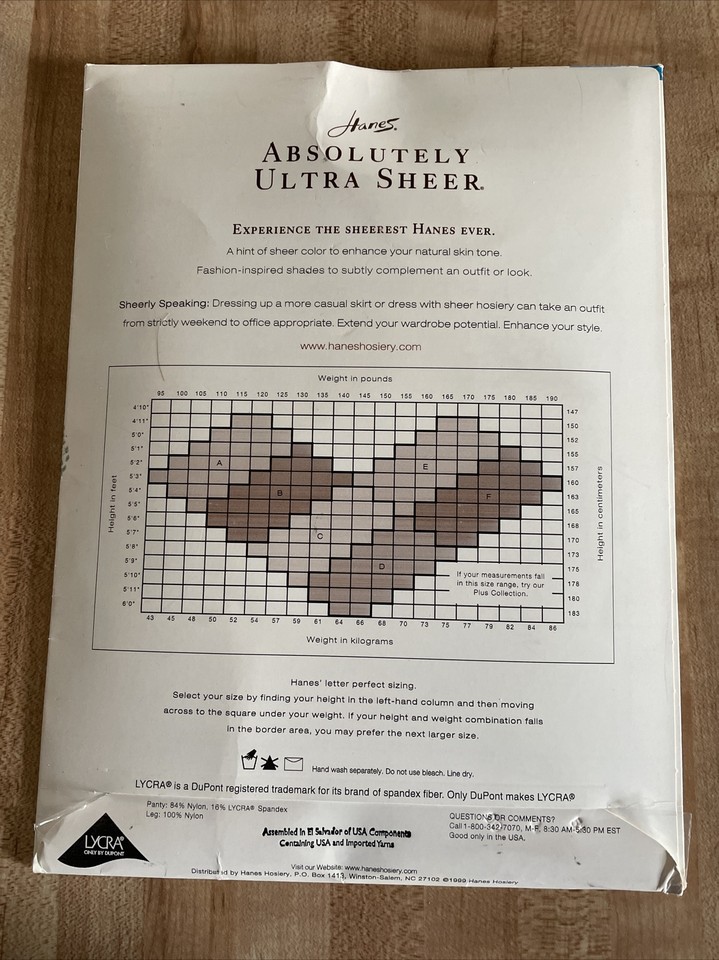 Womens Hanes Absolutely Ulta Sheer Java Nylons Suze C | eBay