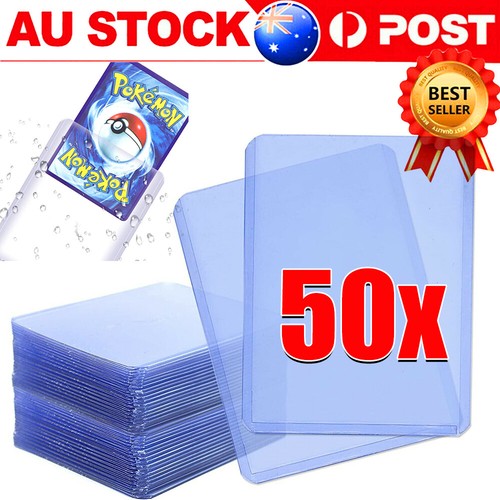 50*Top Loader Card Sleeve Clear Trading Card Sleeves Hard Plastic Card ...