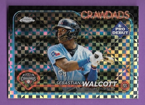 SEBASTIAN WALCOTT 2024 TOPPS PRO DEBUT CHECKERED ROOKIE RC INSERT #PDC ...