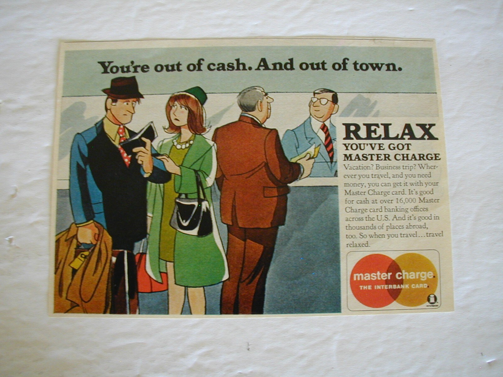 1974 Master Charge (Card) Interbank Card Bar Decor VINTAGE PRINT AD ...